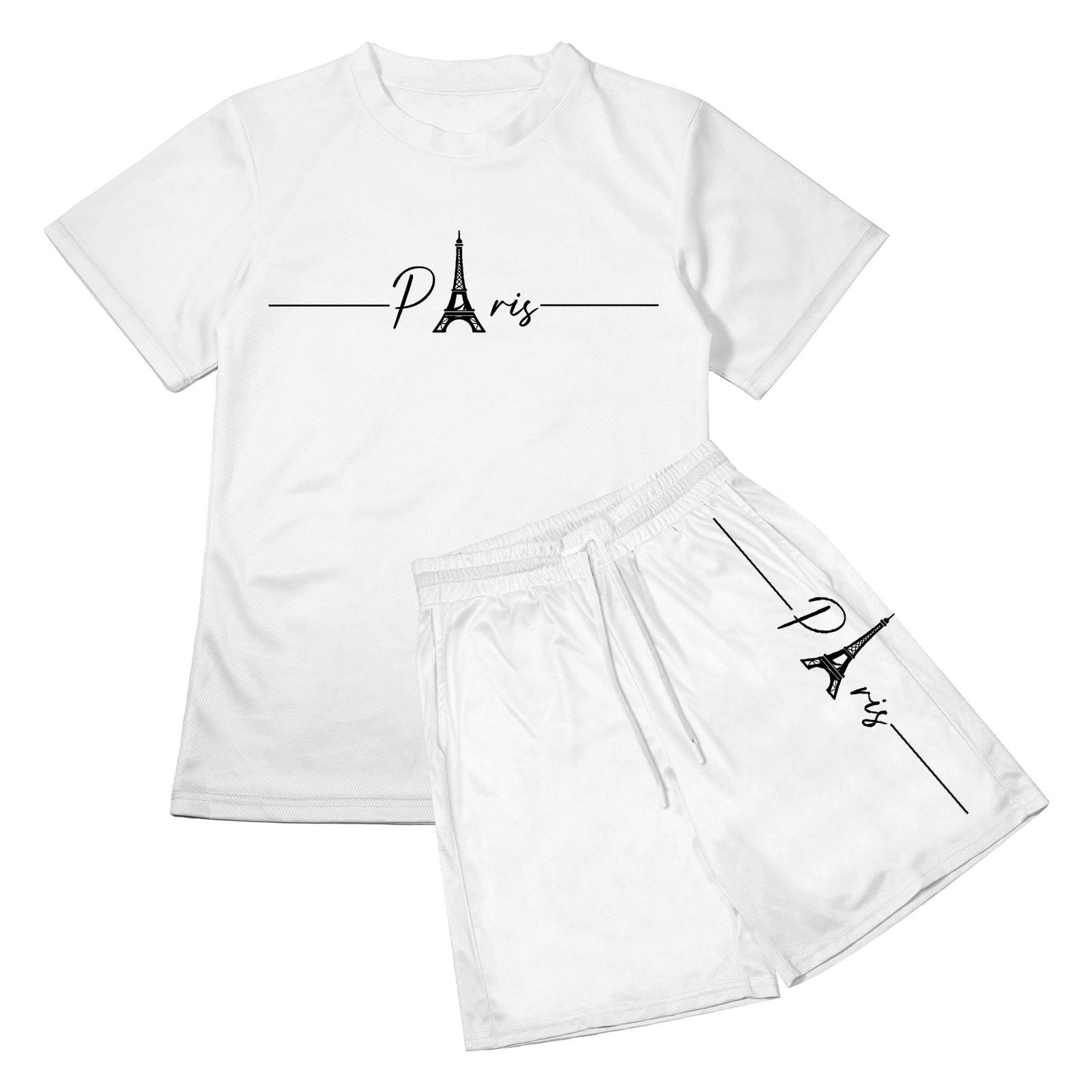 Afdoent Boys Clothing Sets Kids Letter Print Mesh Short Sleeve T Shirt ...
