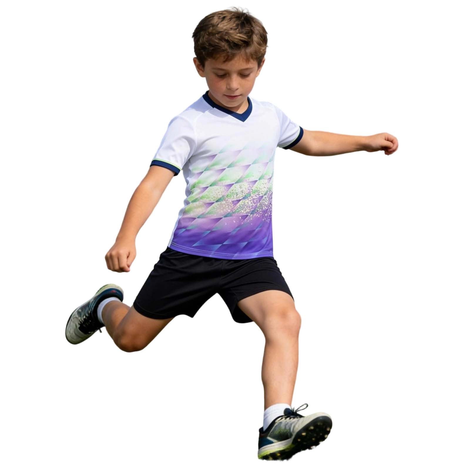Afdoent Boys Clothing Sets Kids Short Sleeve Football Team Training ...
