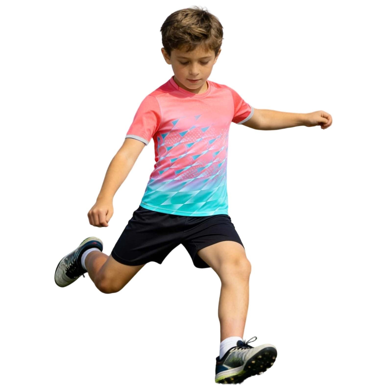Afdoent Boys Clothing Sets Kids Short Sleeve Football Team Training ...