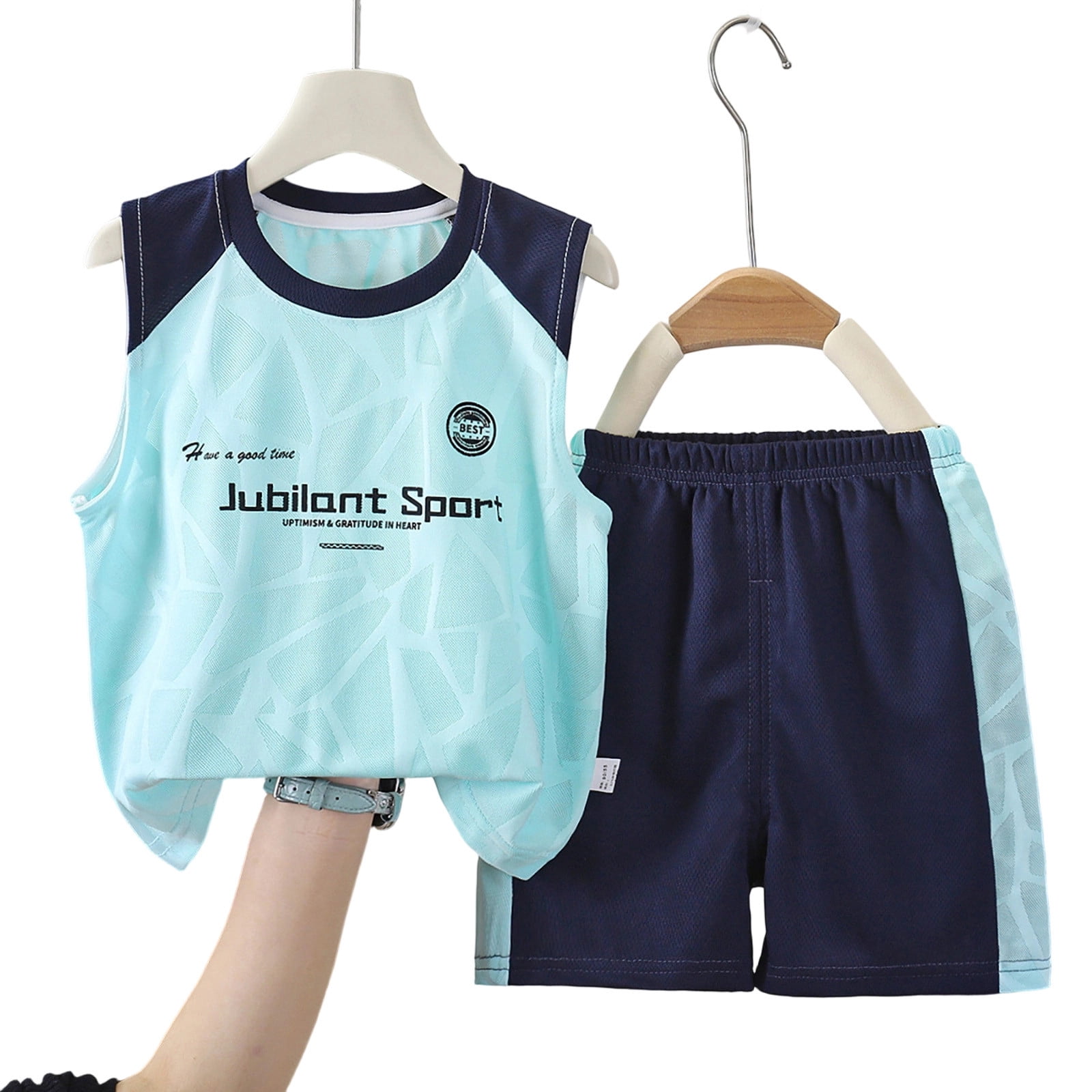 Afdoent Boys Clothing Sets Kids Sports Running Shorts Sets Boys Girls ...