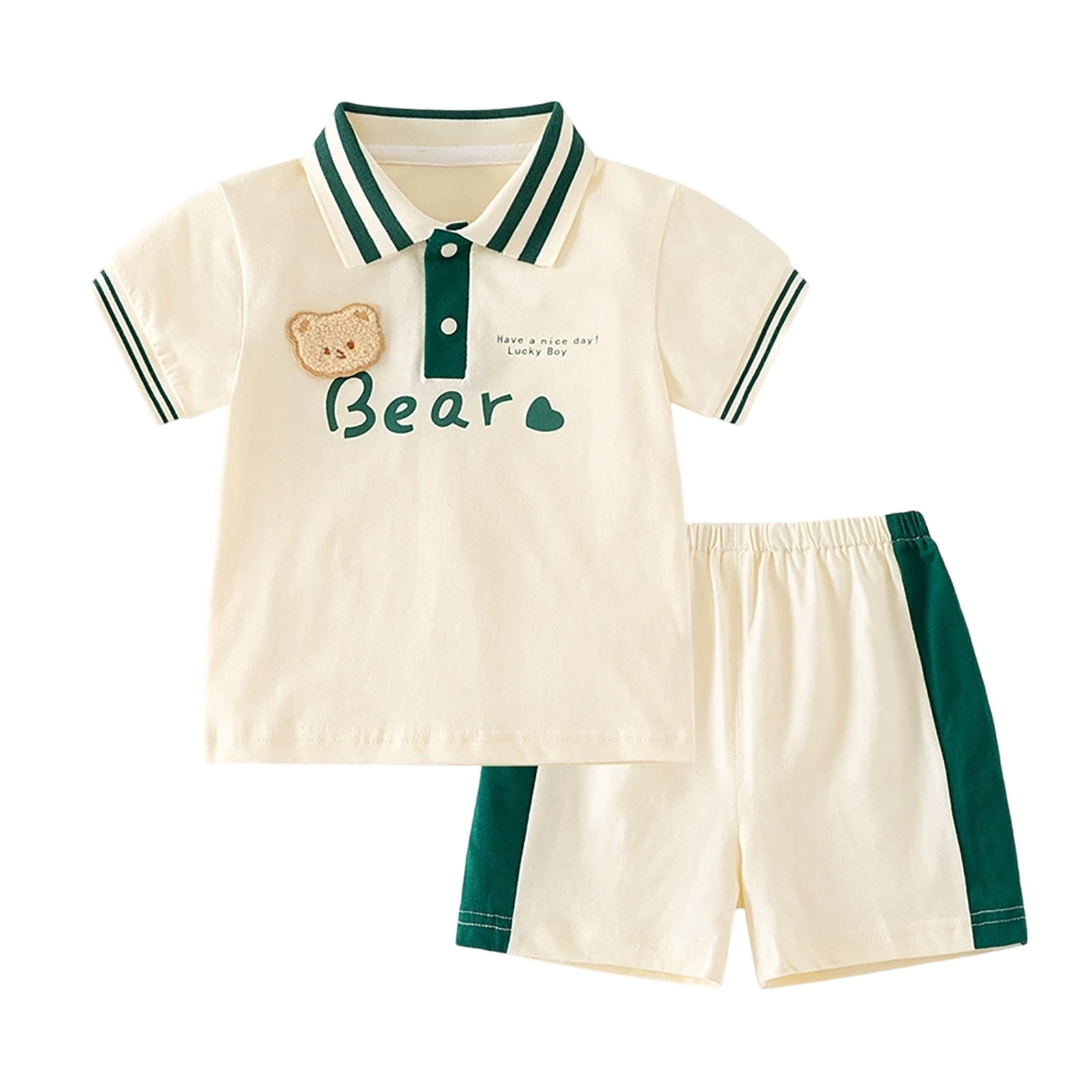 Afdoent Boys Clothing Sets Stylish Color Block Summer Casual Short ...