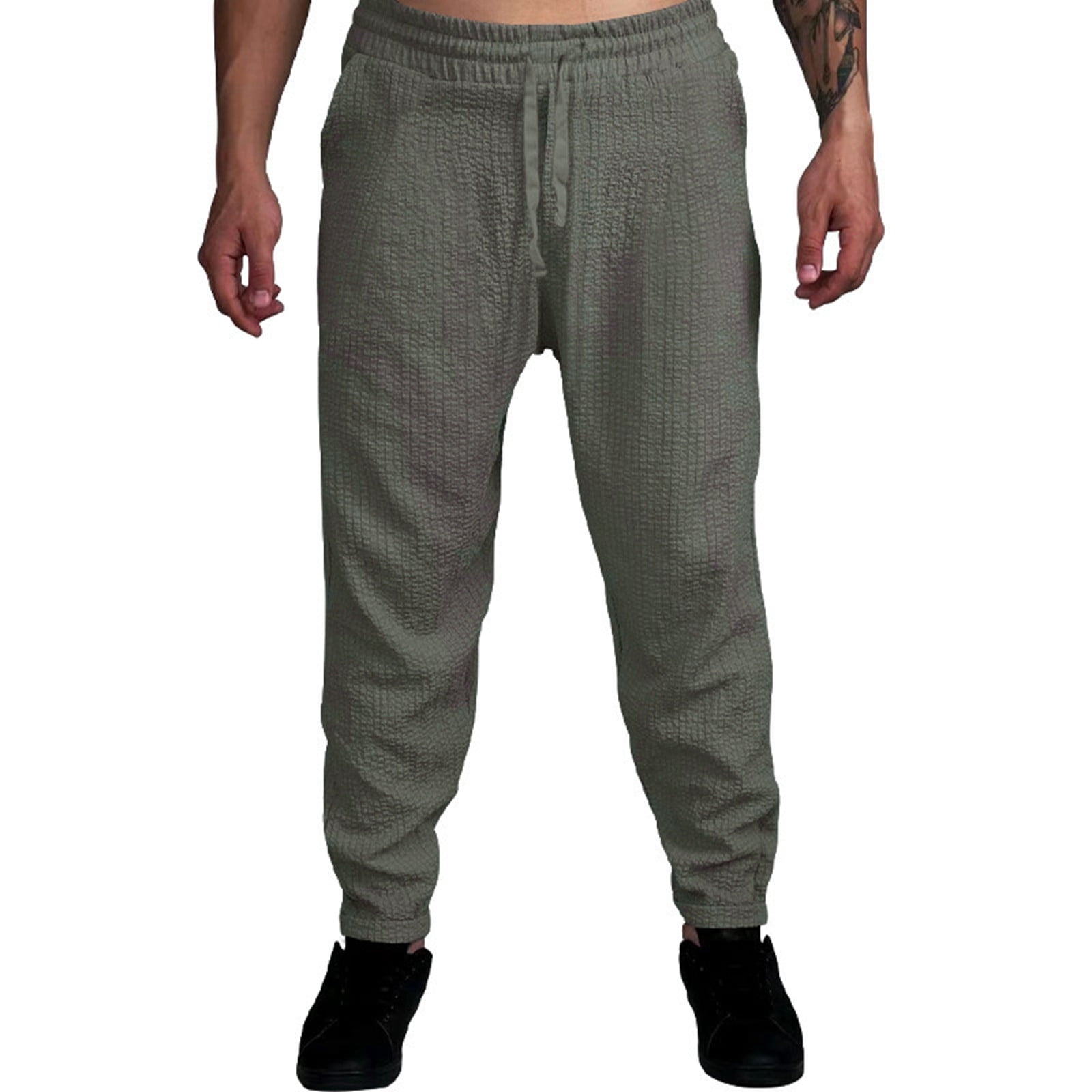 Afdoent Casual Pants For Men Sweat Pants Soft Comfy Loose Wide Leg ...