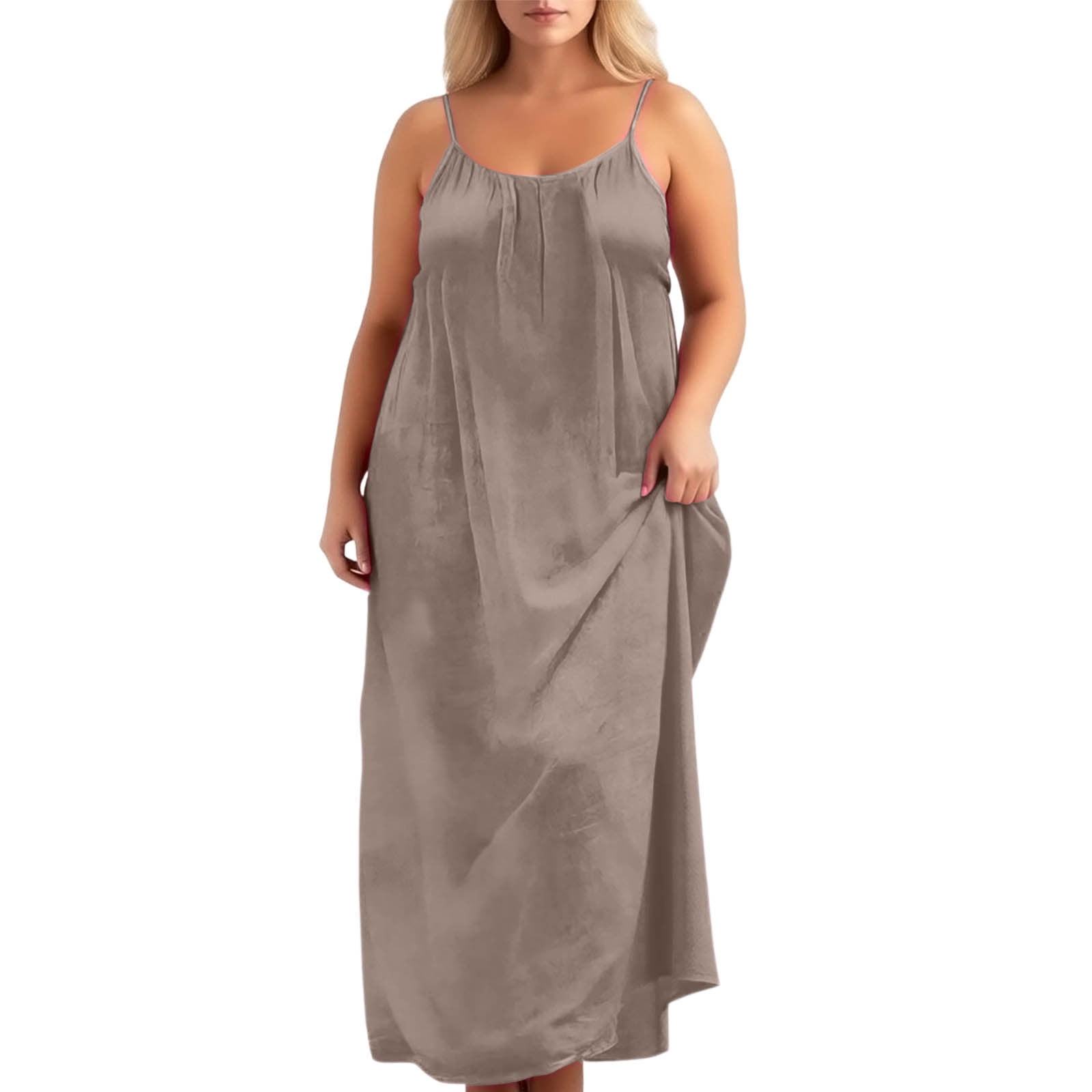 Afdoent Dresses For Women 2026 Plus Size Casual Dress Sleeveless Loose ...