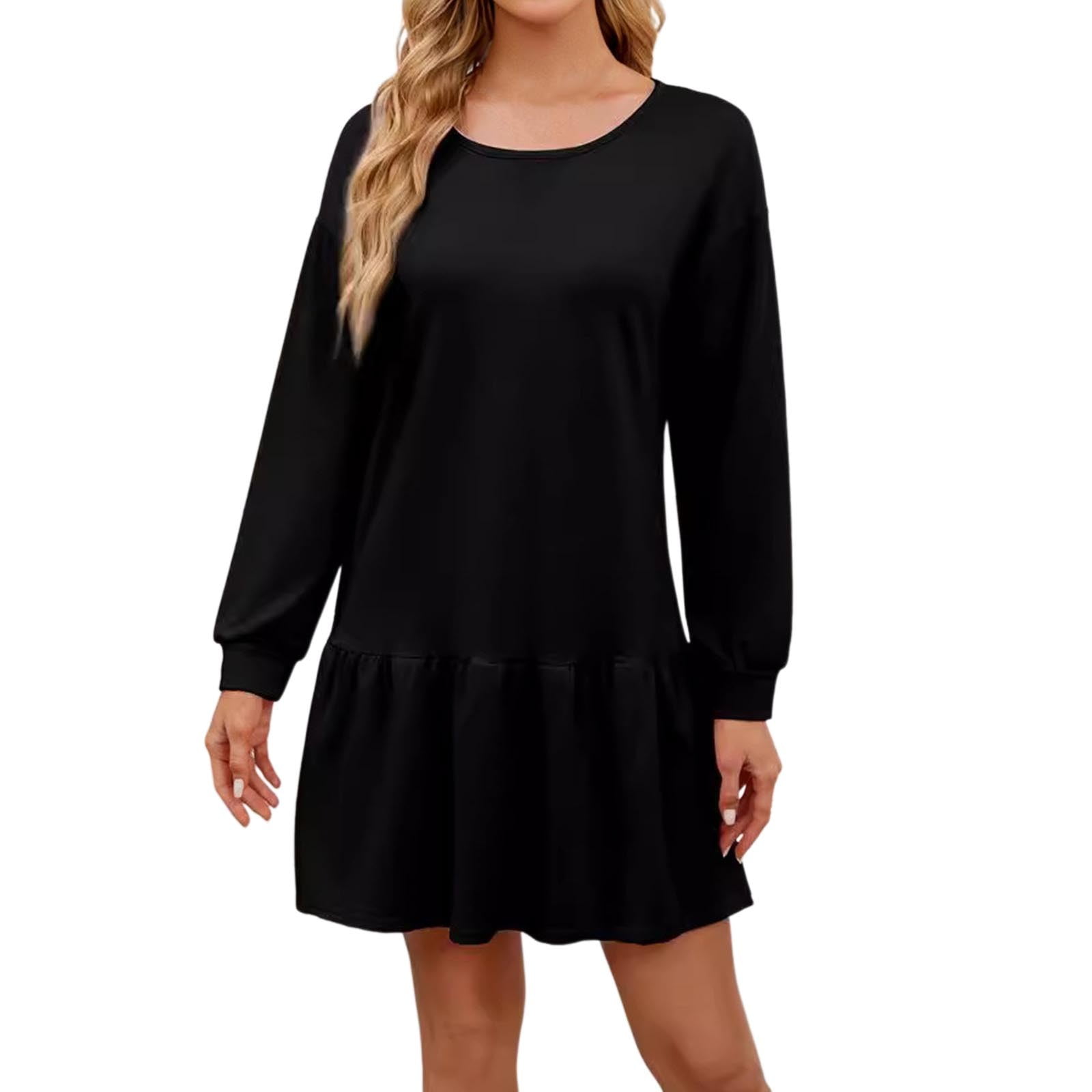 Afdoent Dresses for Women Ladies 2025 Fall Long Sleeve Pullover Tops ...