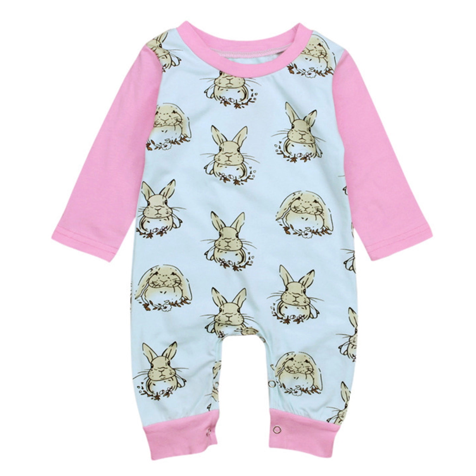 Afdoent Easter Outfits For Toddler Romper Baby Playsuit Print Easter Outfits Rabbit Bunny ...
