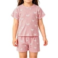 Afdoent Girls 2 Piece Outfits Summer Bow Tie Blouse With Shorts Casual ...
