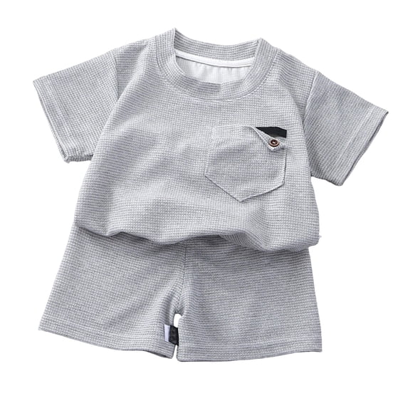 Afdoent Girls 2 Piece Outfits Summer Short Sleeve Knit Outfit Two Piece ...