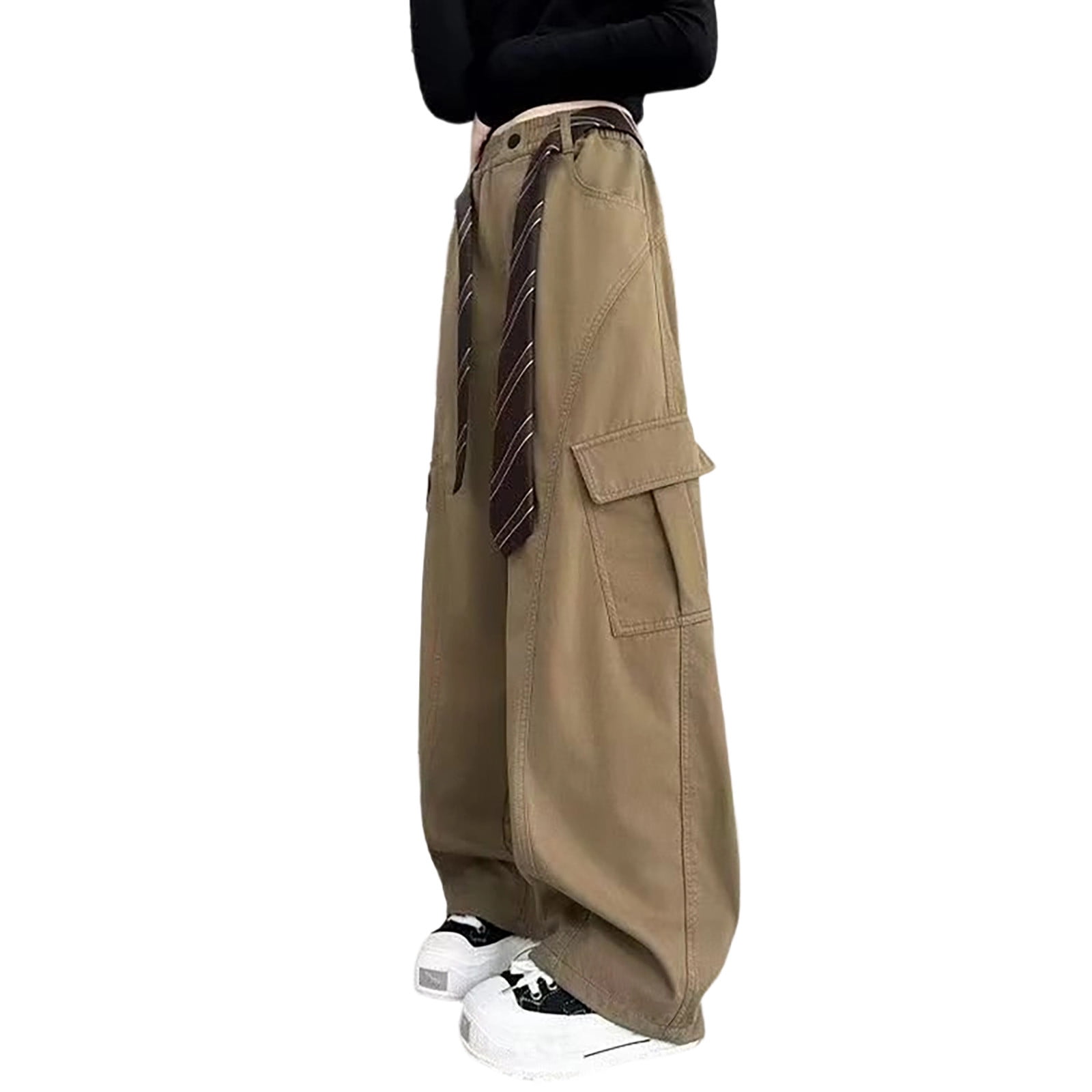 Afdoent Girls Cargo Pants Casual Joggers Teenage Kids Trousers For ...