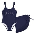 Afdoent Girls One Piece Swimsuits Kids Ruffle Swimsuit With Heart ...