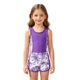 Afdoent Girls One Piece Swimsuits Kids Swimsuit Tropical Gradient ...