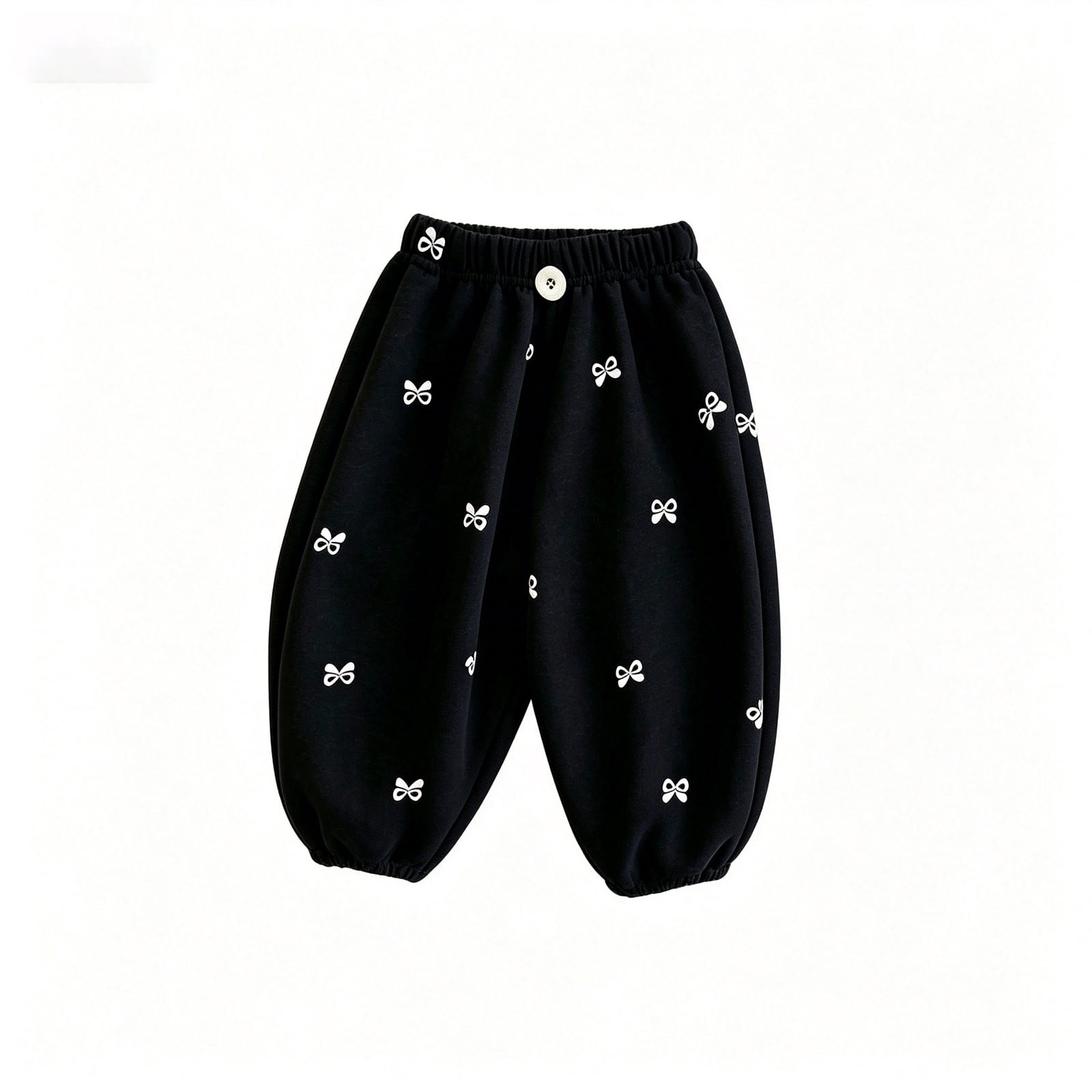 Afdoent Girls Pants Casual Jogger Sweatpants With Bow Print Style ...
