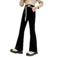 Afdoent Girls Pants Corduroy Bottom Pants Fashion Casual Wide Leg Flare ...