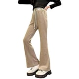 Afdoent Girls Pants Corduroy Bottom Pants Fashion Casual Wide Leg Flare ...