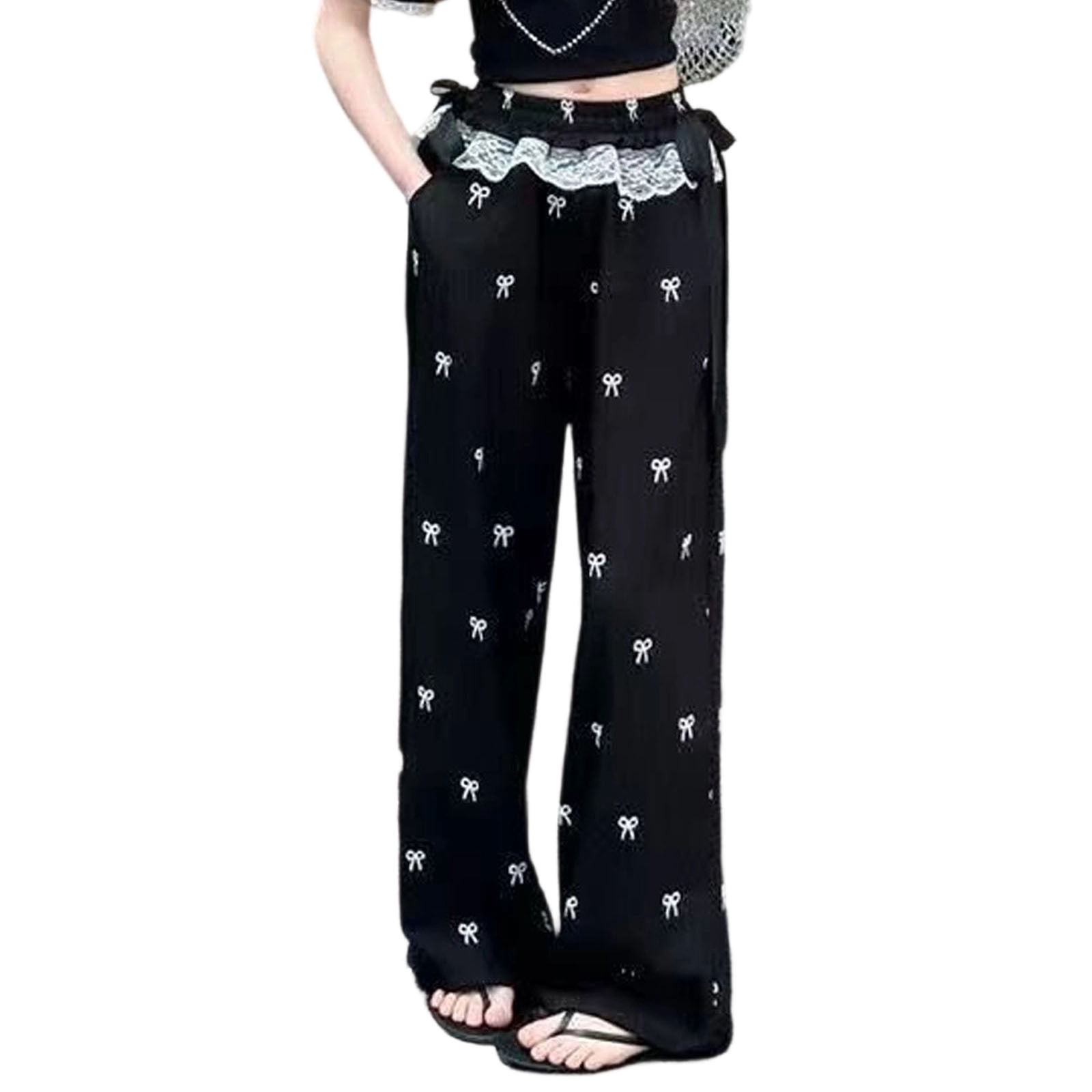 Afdoent Girls Pants Stylish Girls Summer Outfit Sparkly Lace Short ...