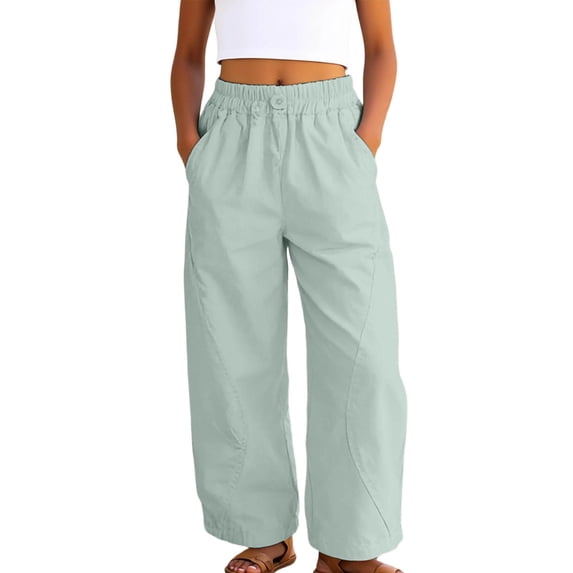 Afdoent Girls Pants Summer Casual Harem Pants Lightweight Breathable ...