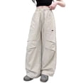 Afdoent Girls Pants Summer Casual Pants Fashionable Loose Fit Long ...