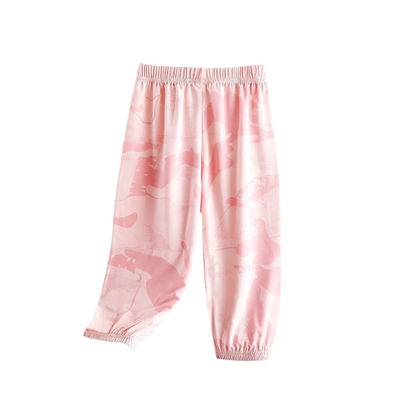 Afdoent Girls Pants Summer Sun Pants Ice Silk Feel Breathable Long ...