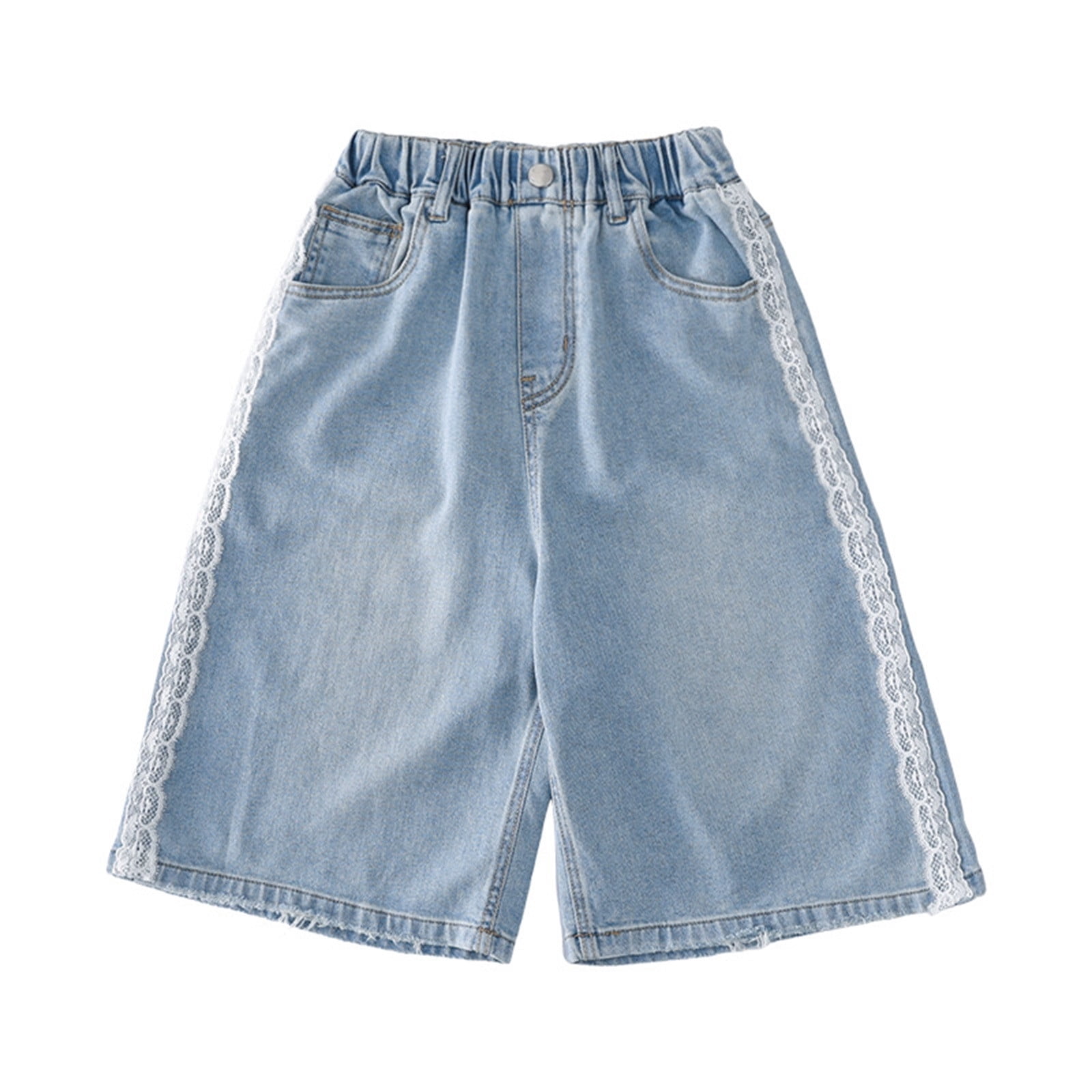 Afdoent Girls Shorts Stretch Soft Casual With Pockets Comfortable ...