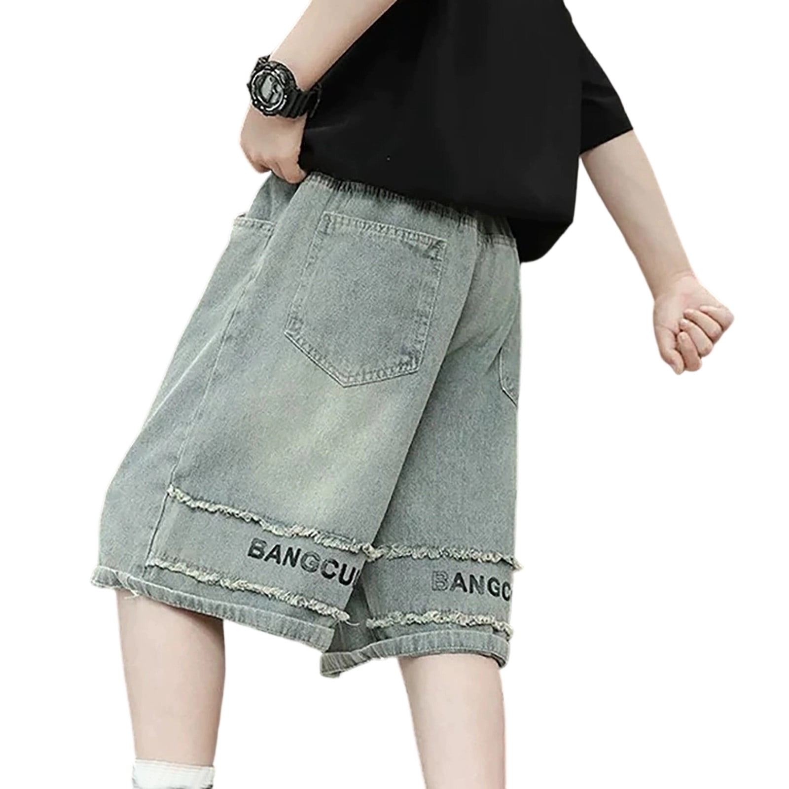 Afdoent Girls Shorts Summer Denim Shorts For Boys And Girls Knee Length ...