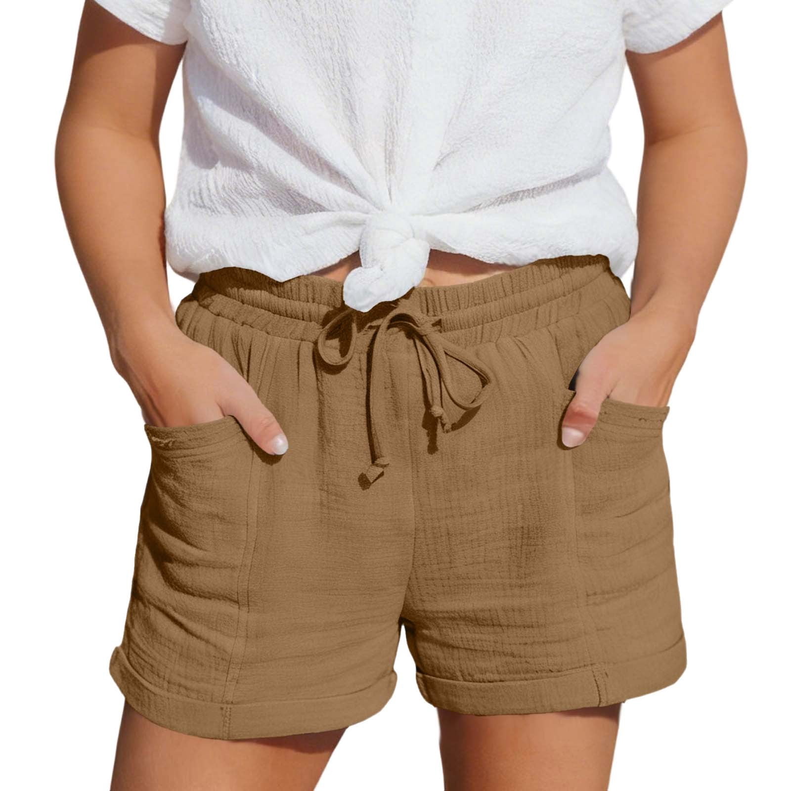 Afdoent Girls Shorts With Pocket Kids Comfortable Fit Solid Color ...