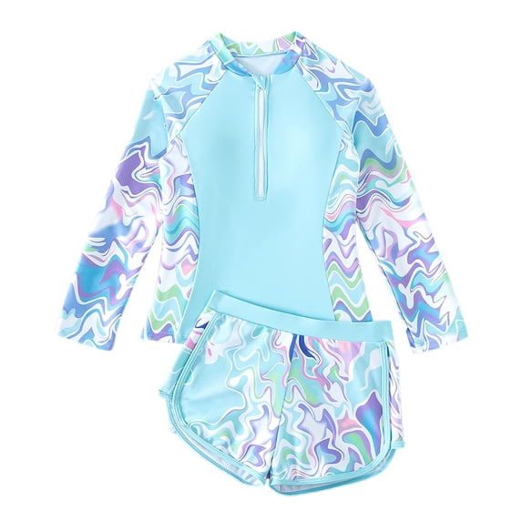 Afdoent Girls Swimsuits Spring Children's Separate Swimsuit Cute Yoga ...