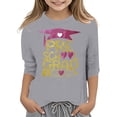 Afdoent Girls T-Shirts Children's Last Day Of School 3/4 Sleeve T Shirt ...