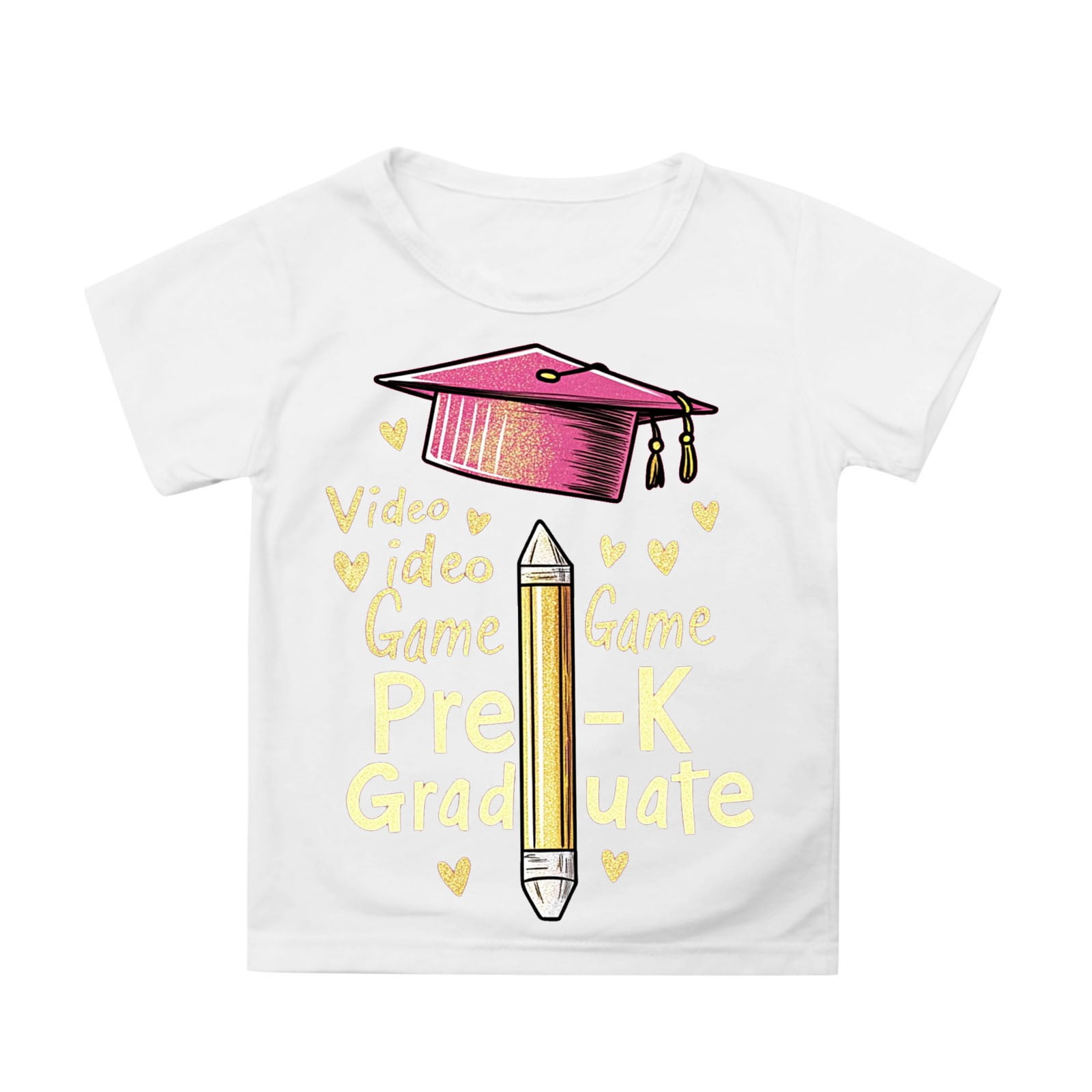 Afdoent Girls T-Shirts Last Day Of School Short Sleeve T Shirt Cute ...