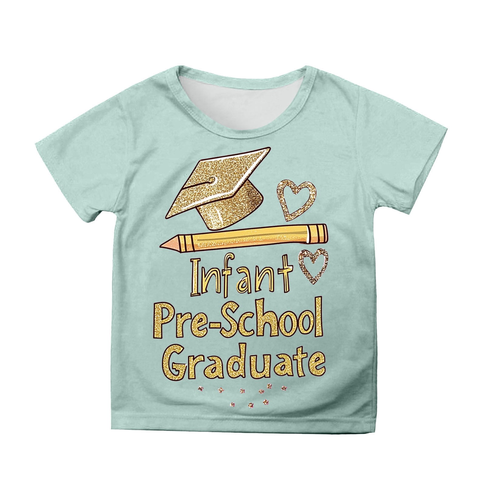 Afdoent Girls T-Shirts Last Day Of School Short Sleeve T Shirt Cute ...