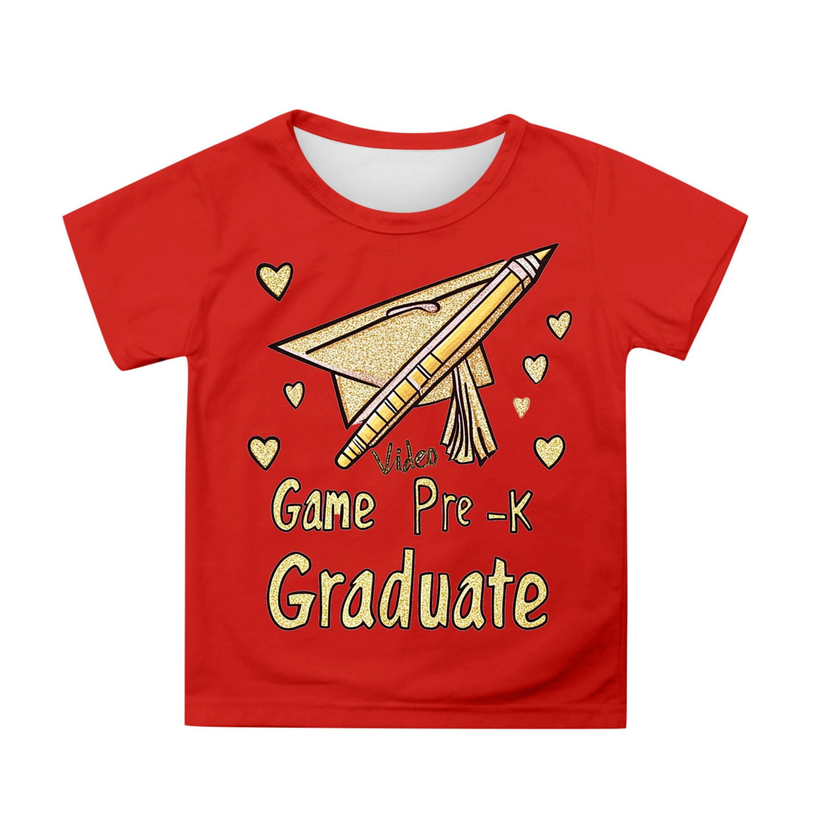 Afdoent Girls T-Shirts Last Day Of School Short Sleeve T Shirt Cute ...