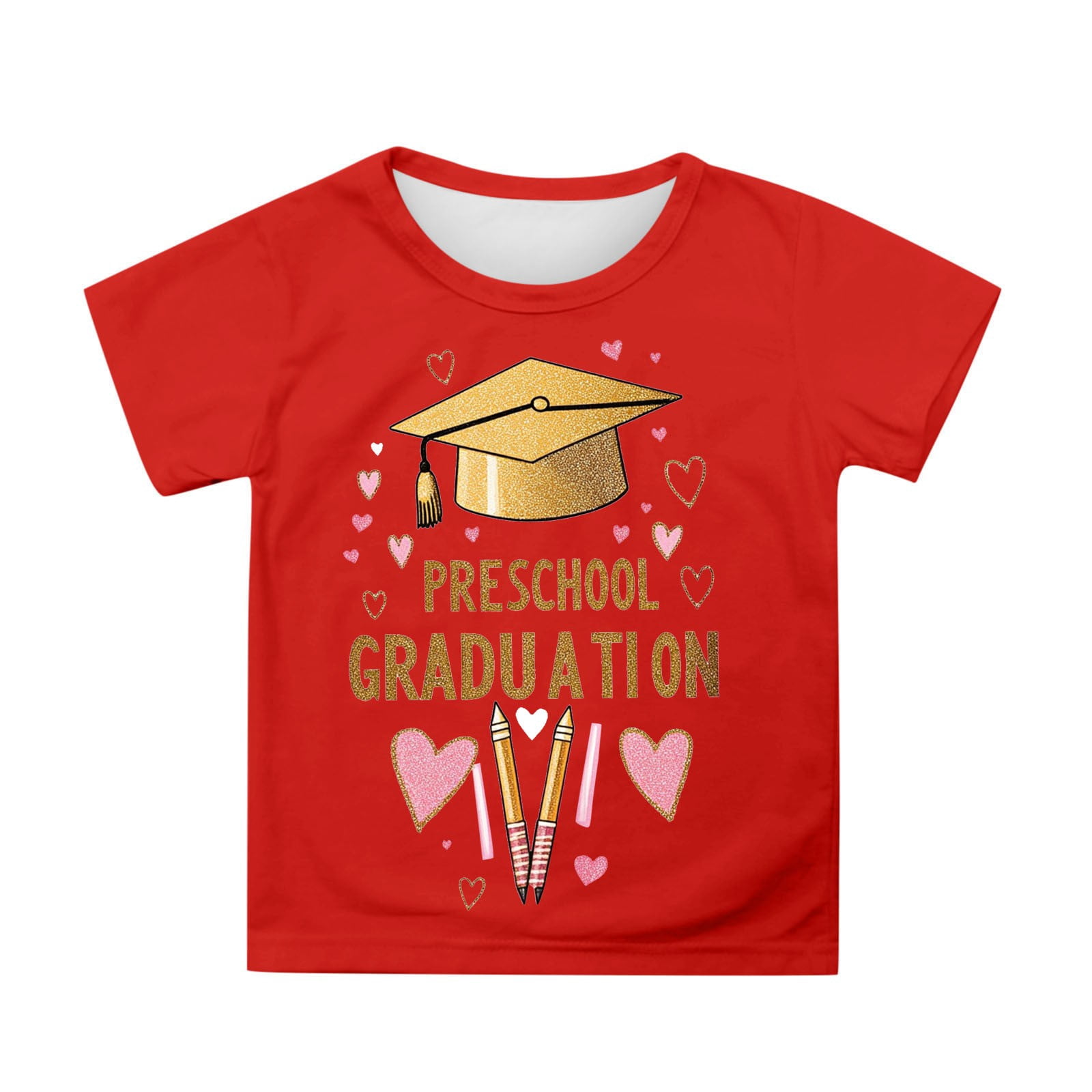Afdoent Girls T-Shirts Last Day Of School Short Sleeve T Shirt Cute ...