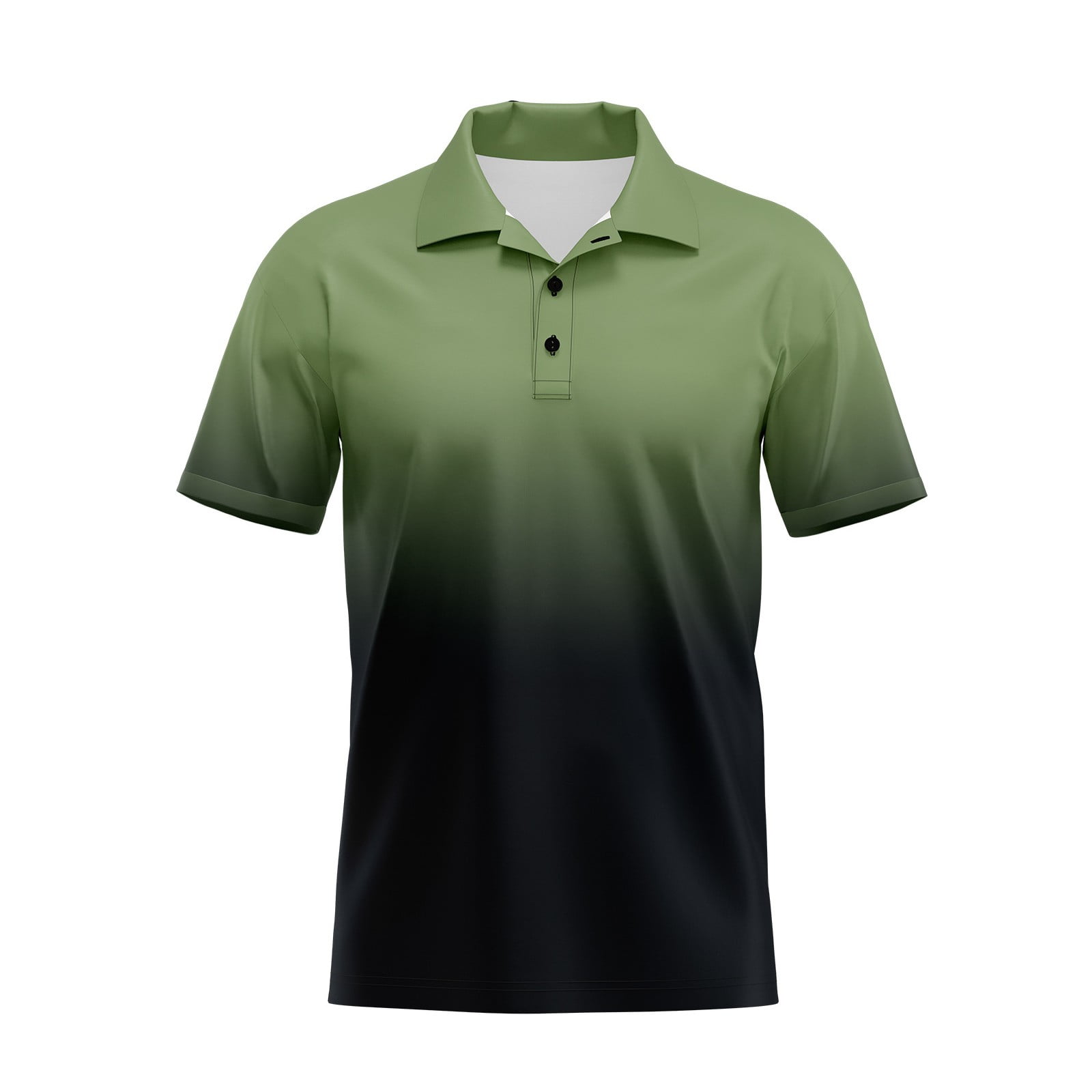 Afdoent Golf Polo Shirts For Men Gradient Male Lapel Short Sleeve ...