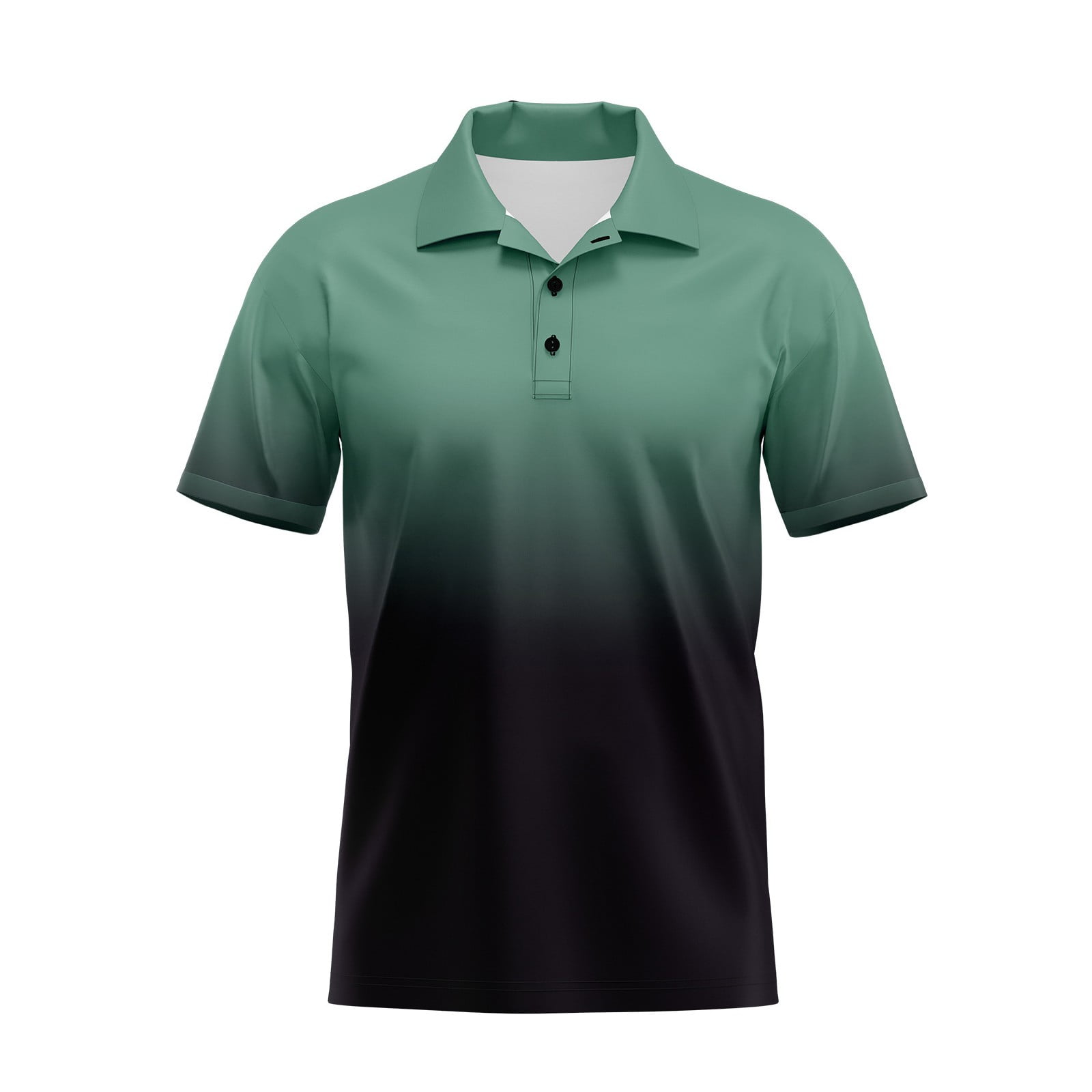 Afdoent Golf Polo Shirts For Men Gradient Male Lapel Short Sleeve ...