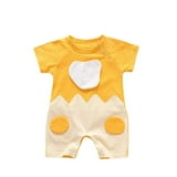 Afdoent Kids Girls Jumpsuit Newborn Cartoon Egg Triangle Crawling Suit ...