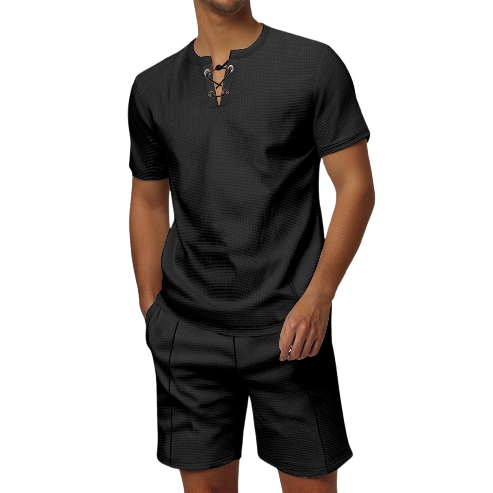 Afdoent Men's 2 Piece Short Set Mens Summer Casual Fashion Short Sleeve ...