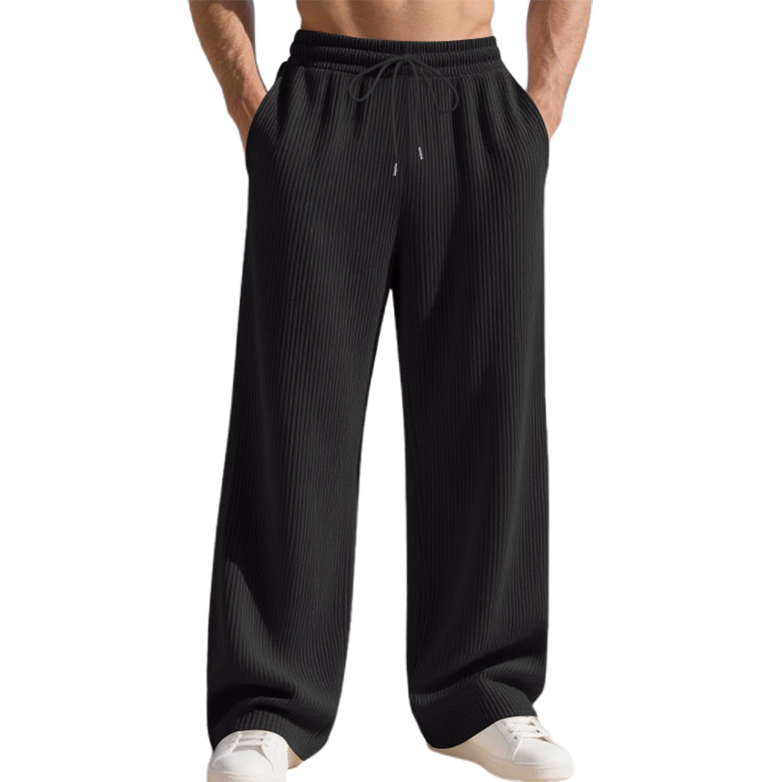 Afdoent Men's Casual Pants Comfortable Tapered Fit Lightweight Soft ...