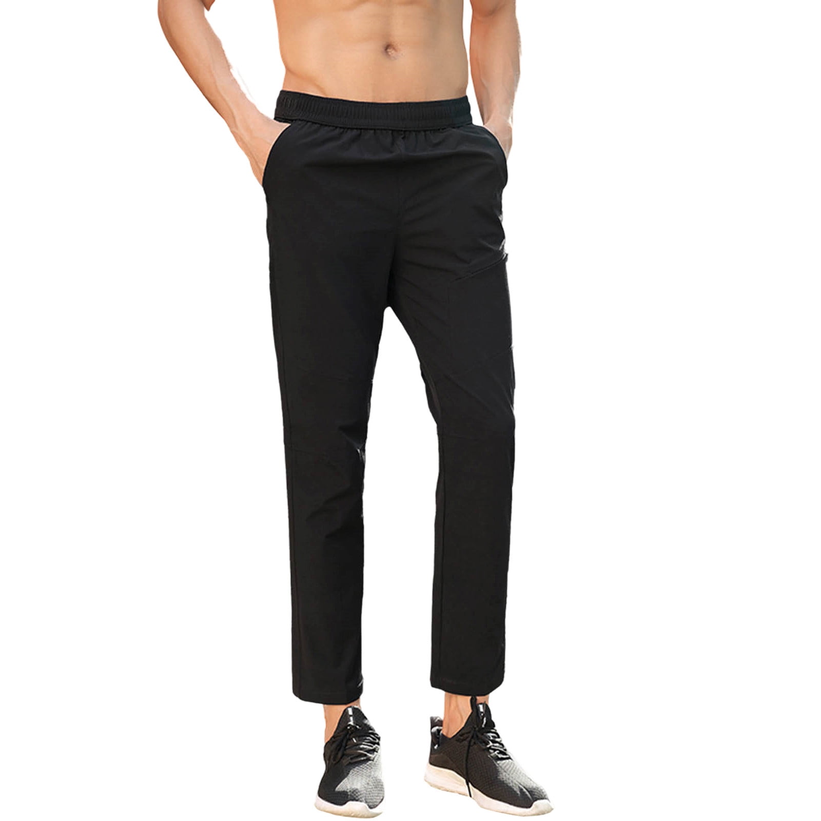 Afdoent Men's Casual Pants Male Sweatpants Slim Straight Stretch ...