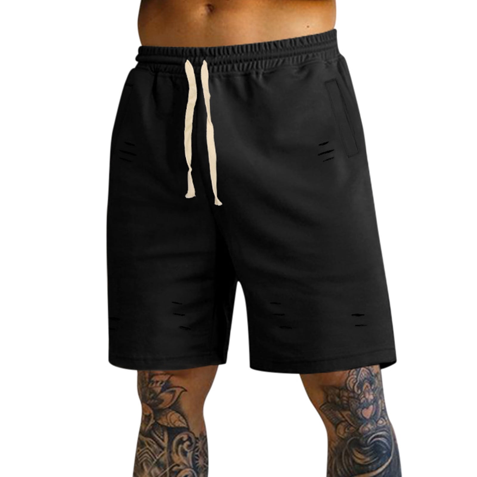 Afdoent Men's Casual Pants Men Shorts Resort Shorts Elastic Waist ...