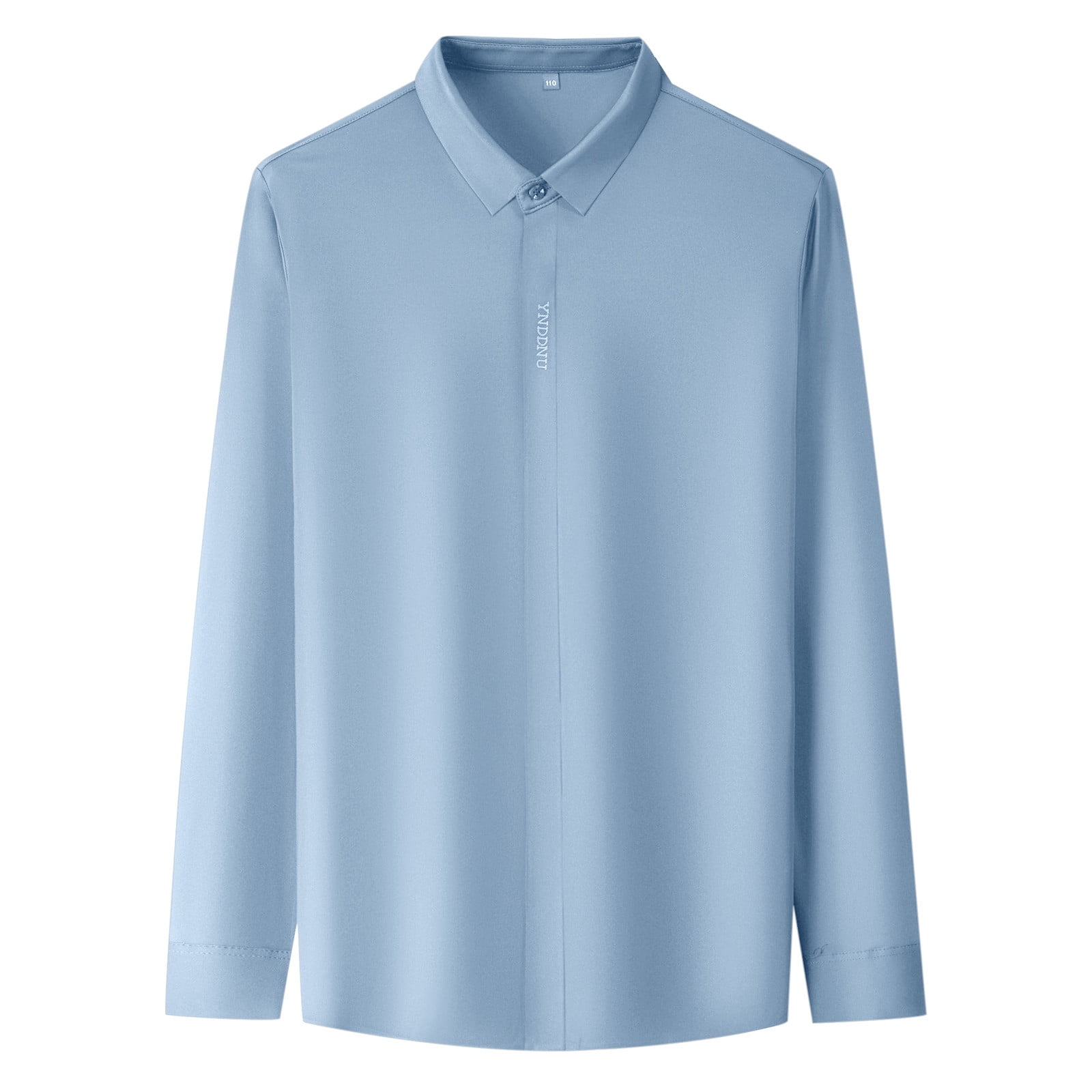 Afdoent Men's Shirts Stretch Male Dress Shirts Long Sleeve Slim Fit ...