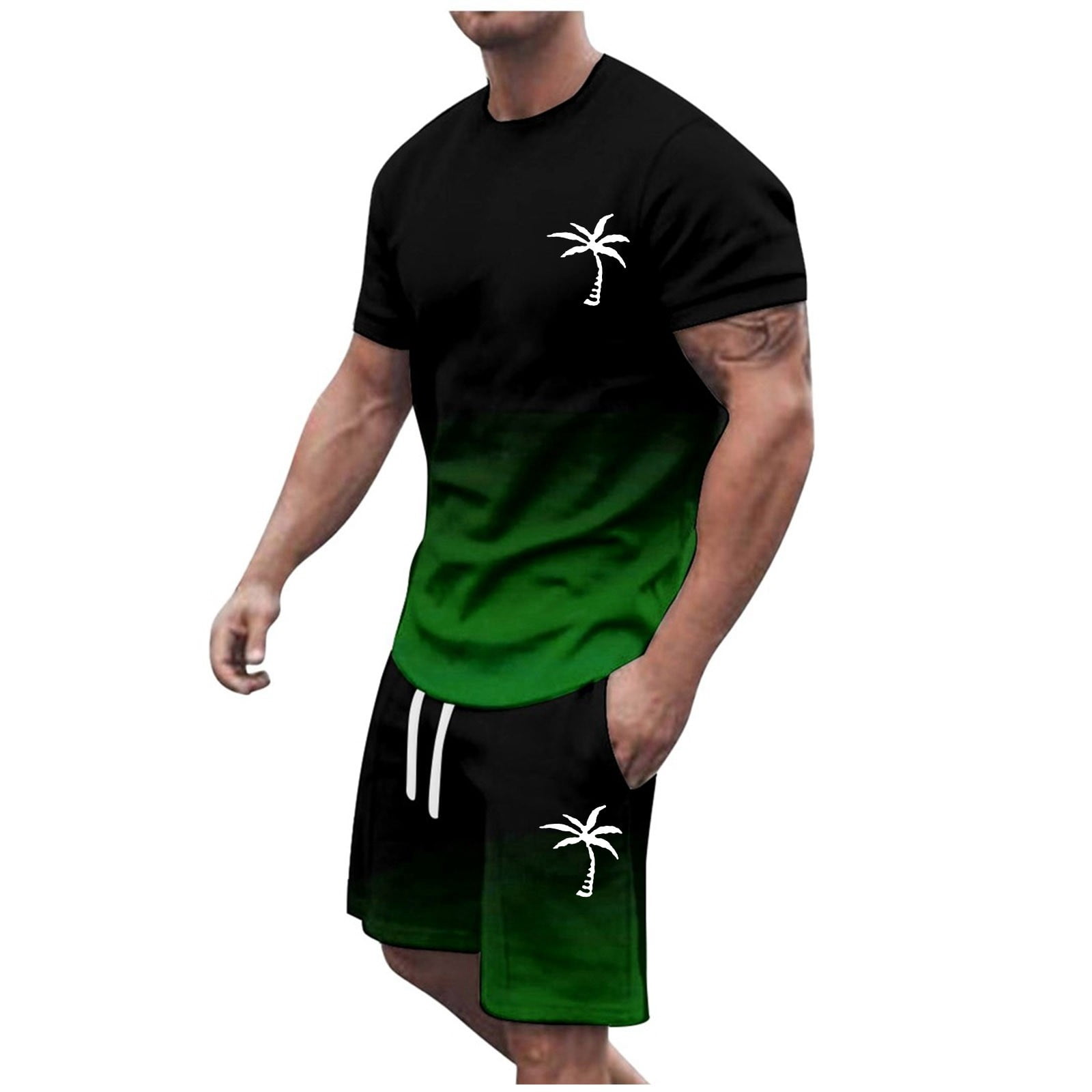 Afdoent Mens 2 Piece Sets Men's 2026 Summer Tracksuit Plus Size Short ...