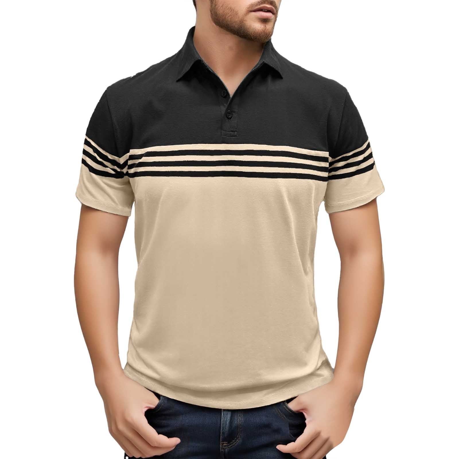 Afdoent Mens Casual Polo Shirts Male Spring Summer Fashion Casual Short ...