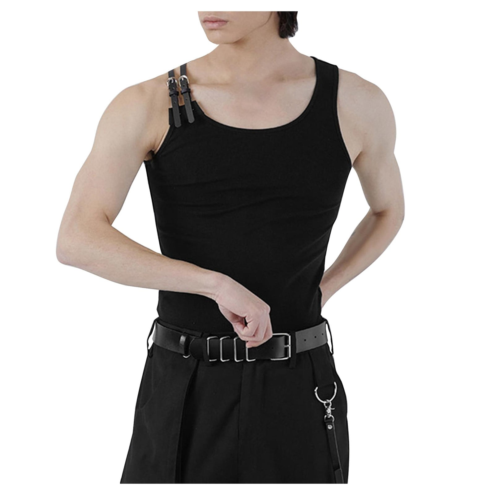 Afdoent Mens Casual Tank Tops Men's Sleeveless Threaded Vest Muscle ...