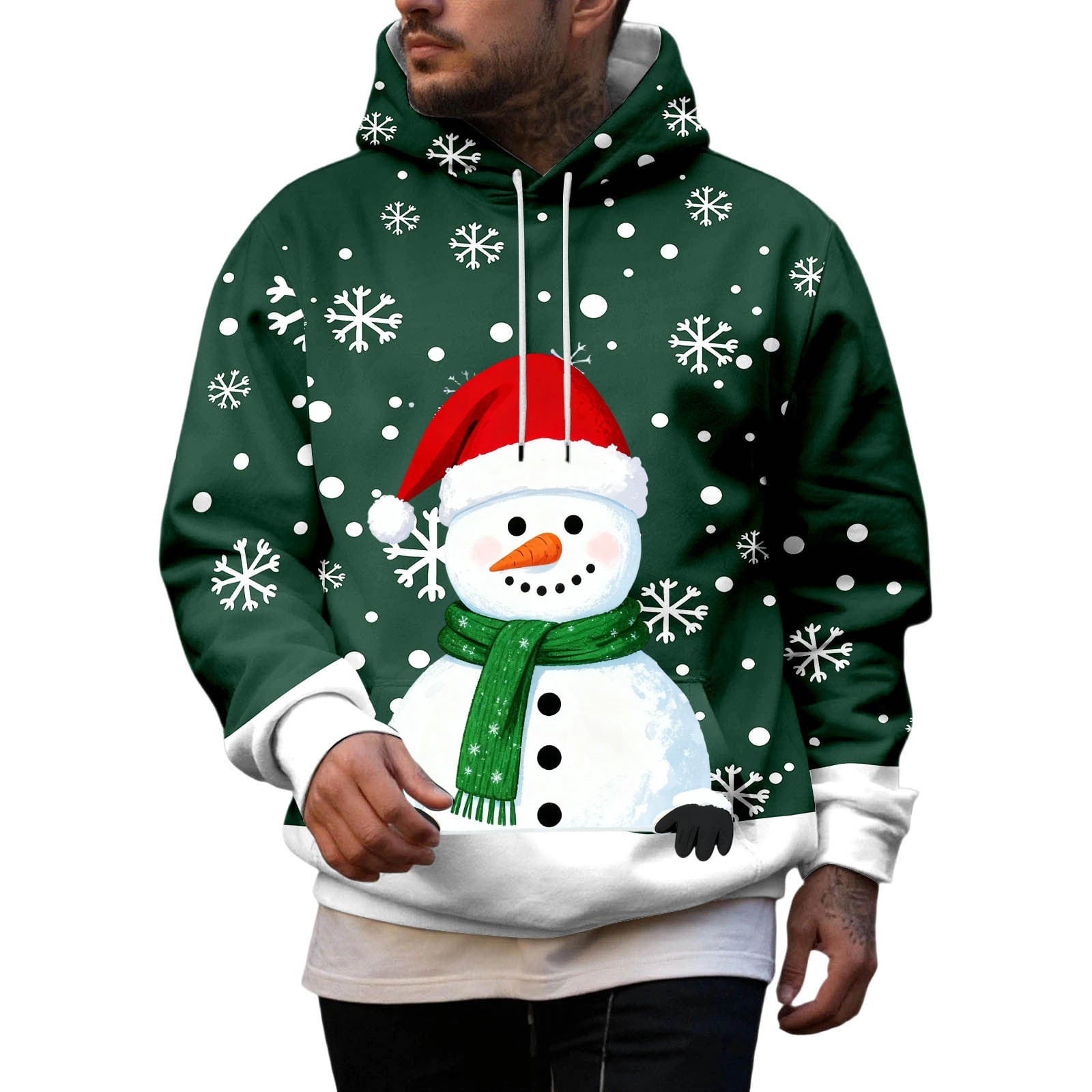 Afdoent Mens Hoodies Winter Christmas Themed Thicken Hoodies ...