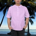 Afdoent Mens Polo Shirts Men's Cotton Linen Long Sleeve Shirt Casual ...