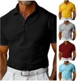 Afdoent Mens Polo Shirts Men's Plus Size Slim Fit Summer Short Sleeve ...