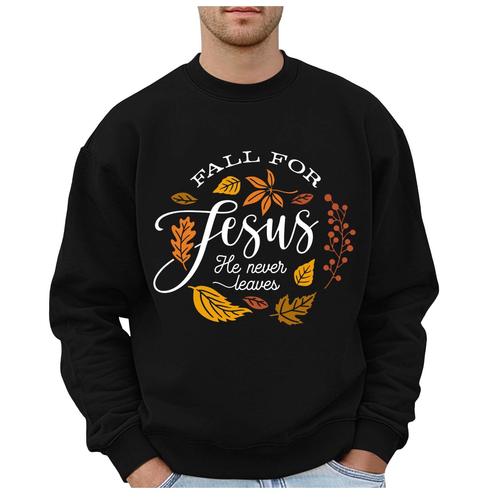 Afdoent Mens Sweatshirt Mens Thanksgiving Fall Plus Size Pullovers ...