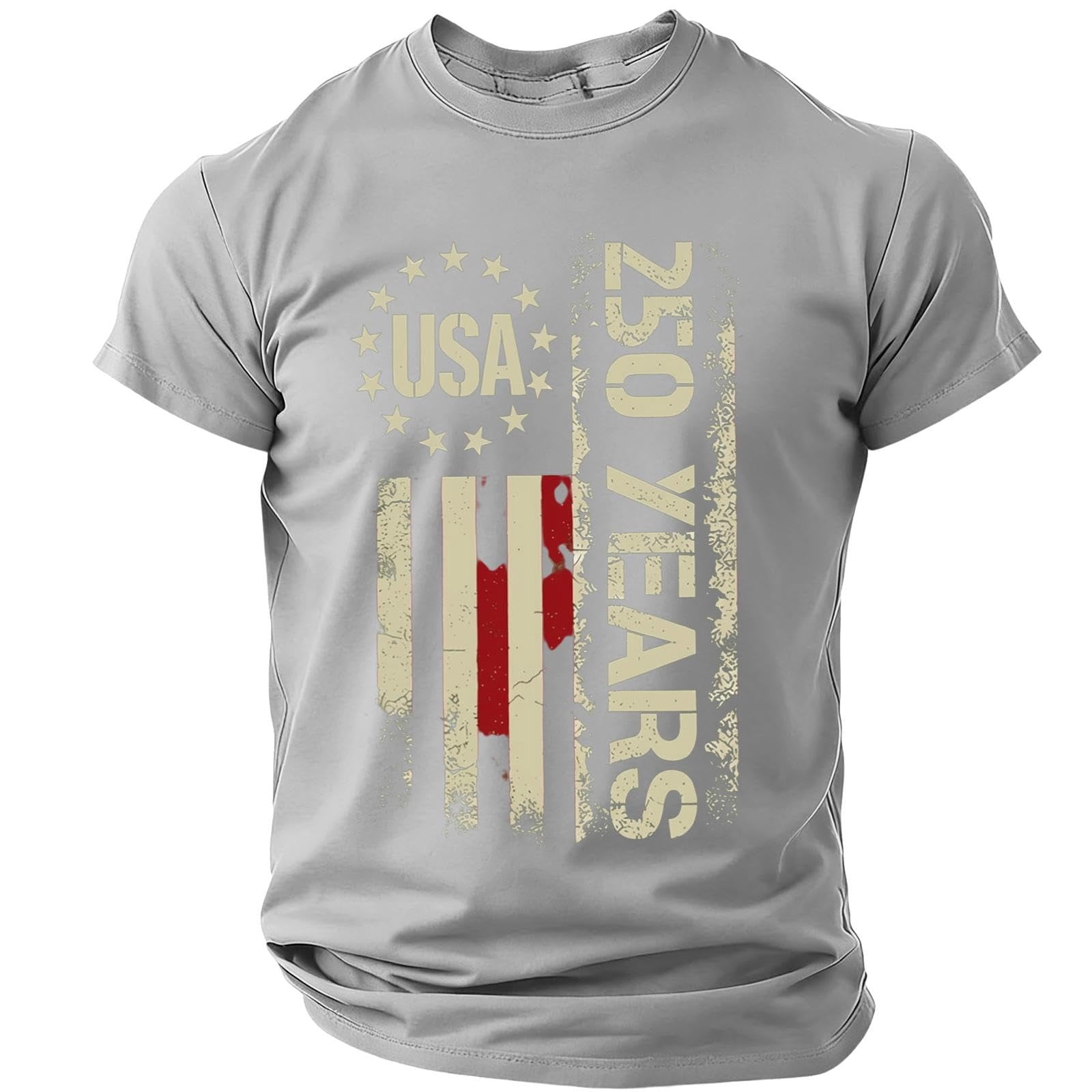 Afdoent Mens T Shirts Us National Flag Graphic Short Sleeve T Shirt ...