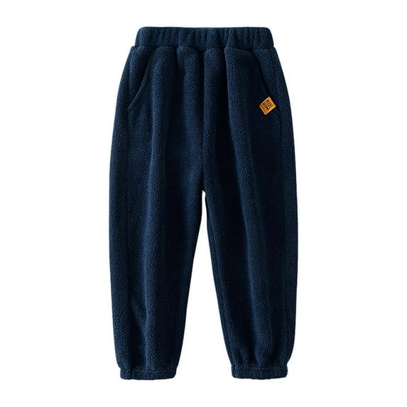 Afdoent Pants For Boys Casual Pants Elastic Waistband Solid Comfortable ...