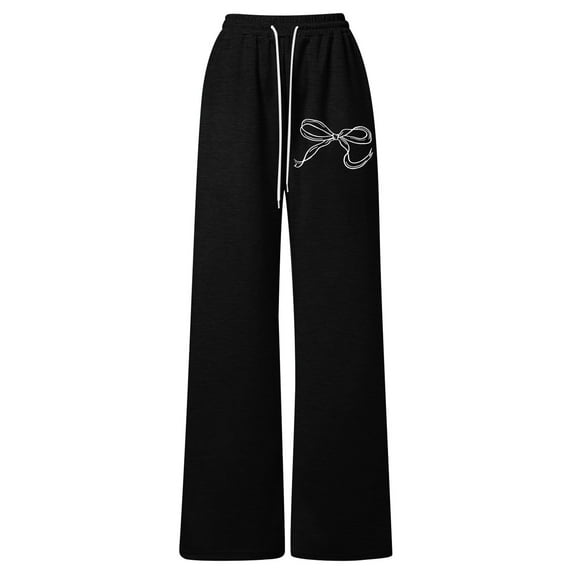 Afdoent Pants For Girls Bow Drawstring Loose Fit Lightweight Athletic ...