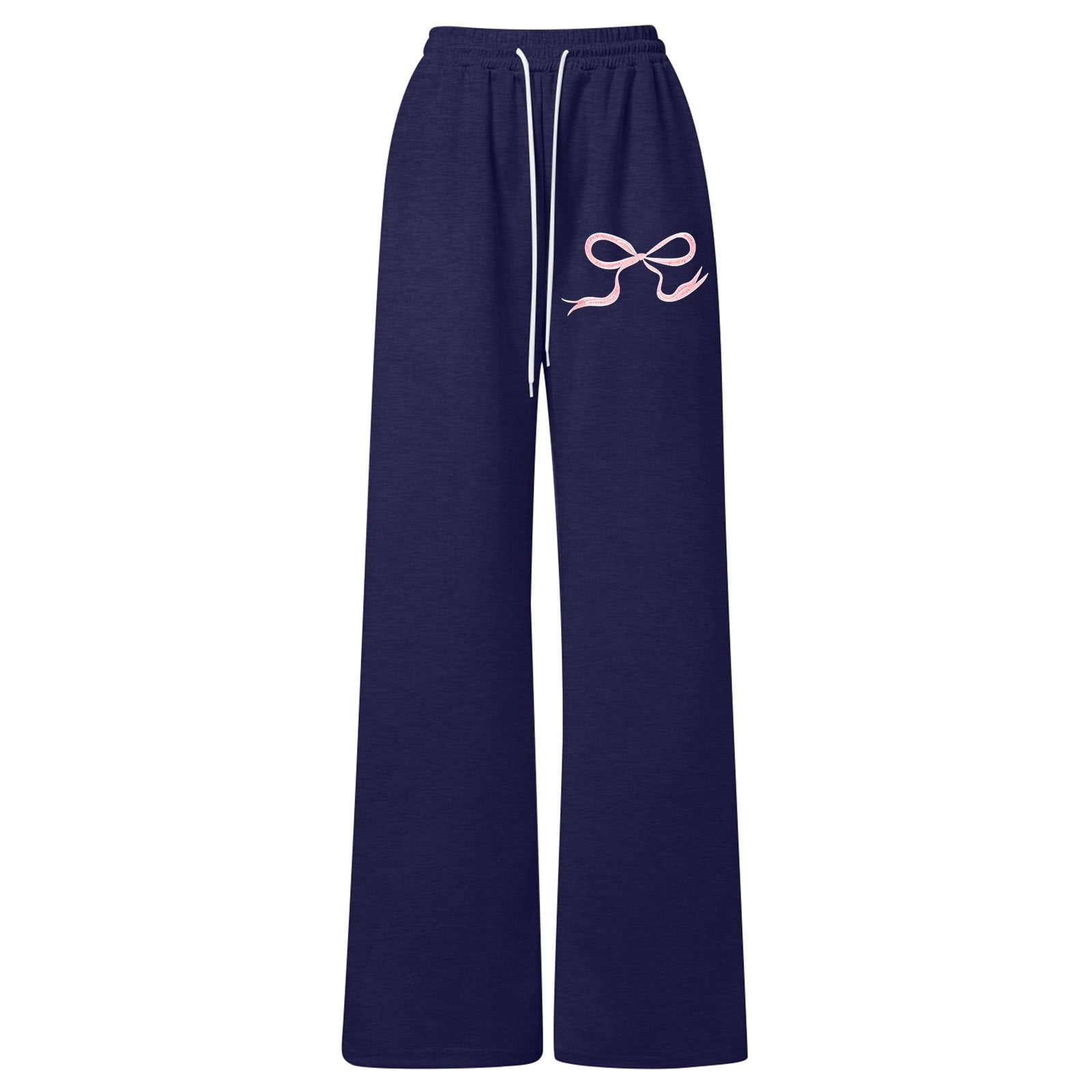 Afdoent Pants For Kids Girls Bow Drawstring Pants Lightweight Straight ...