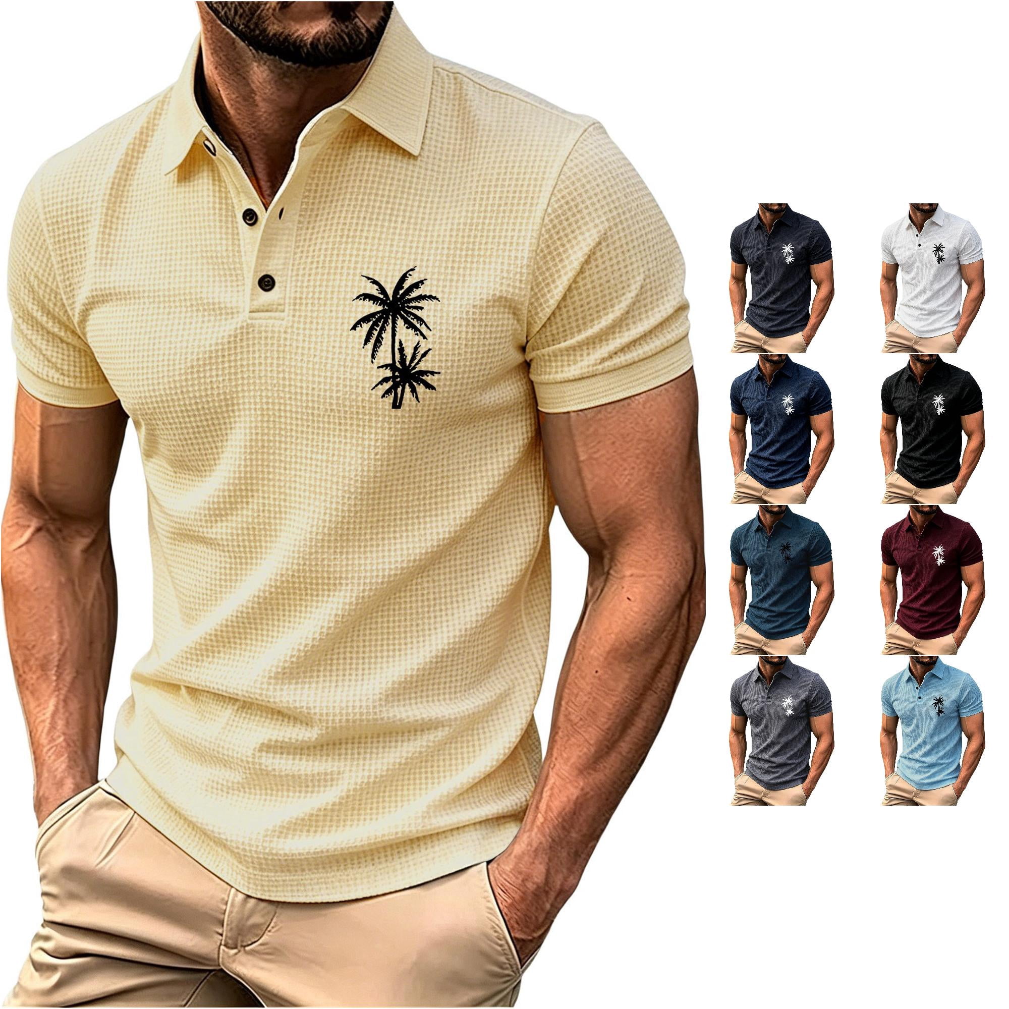 Afdoent Polo Shirts For Men Summer Mesh Silk Short Sleeve Polo Shirt ...